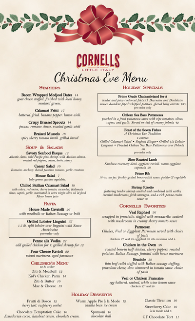 Cornells In Little Italy | Schenectady Restaurant – Cornells in Little ...